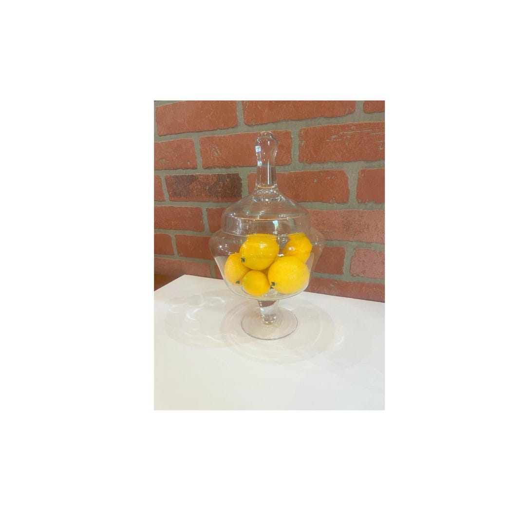 Glass Apothecary Jar | Extra Large Candy Jar| Vintage Glass | Clear Jar ...