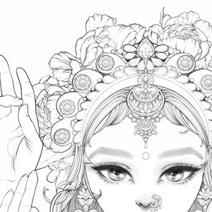 Kali Goddess, Indian, Digital Stamp, Line Art, Hindu Mythology ...