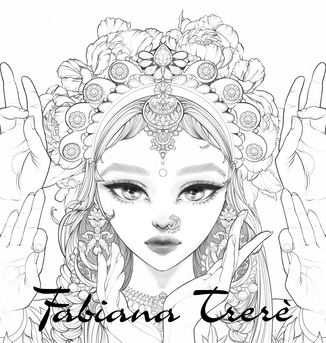 Kali Goddess, Indian, Digital Stamp, Line Art, Hindu Mythology ...