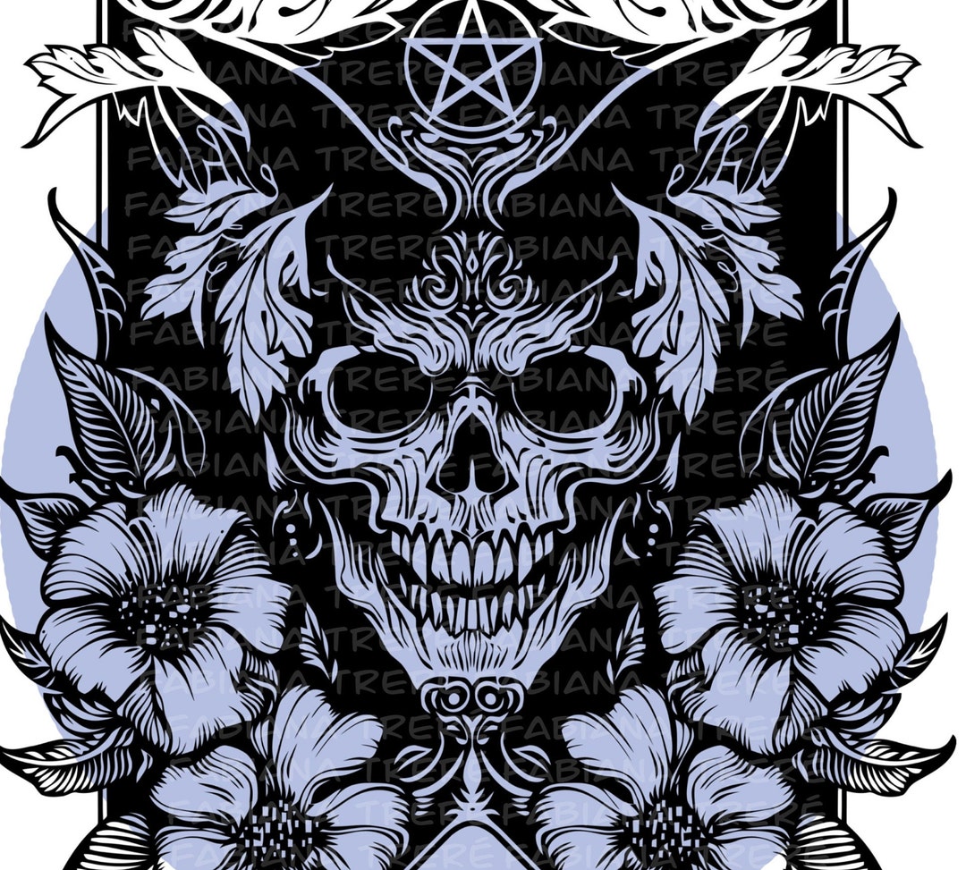 The Devil Tarot, SVG, Vector, T Shirt Stencil, Printable, Digital Stamp ...