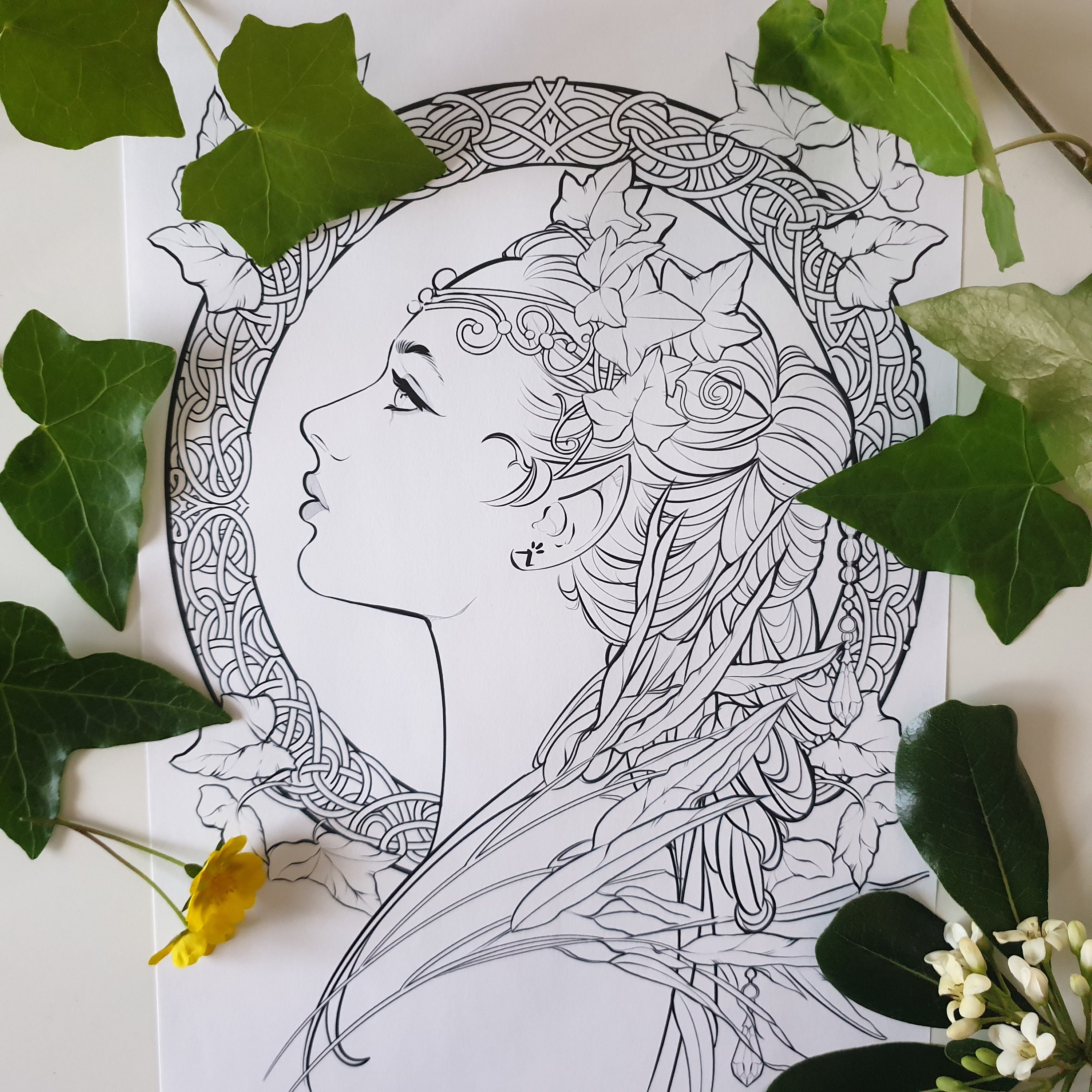 Celtic Princess Drawing