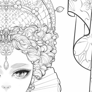 Digital Stamp -elizabeth I- Coloring- Line Art - Coloring Page for ...