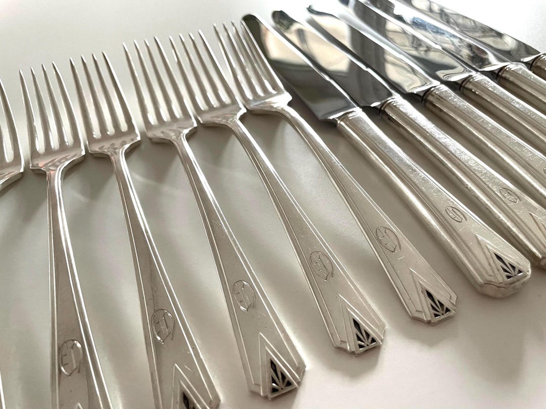 12 Pc Art Deco Flatware Set Oneida/community Plate, Service for 6 ...