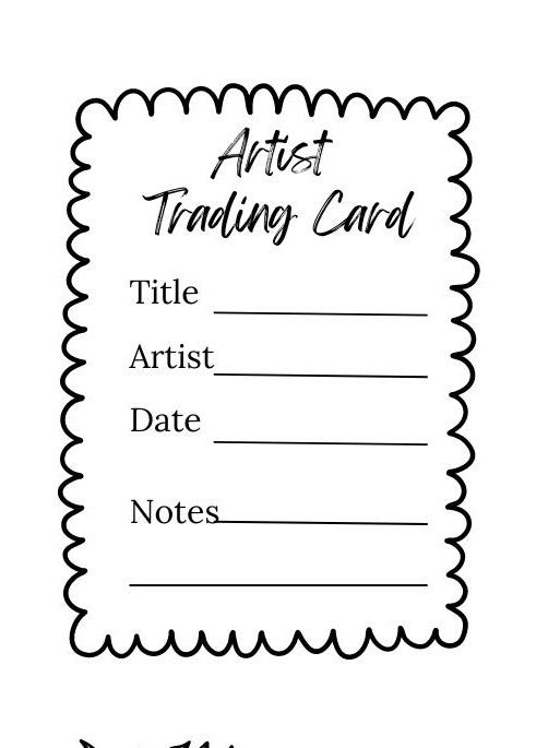 Artist Trading Cards (ATC) Back Information Sheet - Digital Download ...