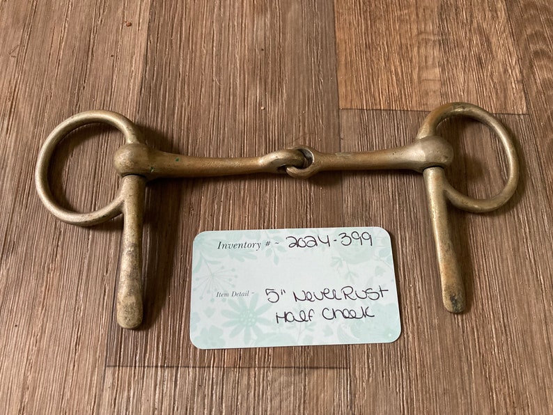5 Never Rust Vintage Half Cheek Horse Bit Driving Riding Decor Crafting ...