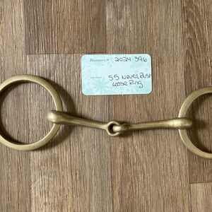 5.5 Never Rust Vintage Single Joint Loose Ring Horse Bit Decor Riding ...