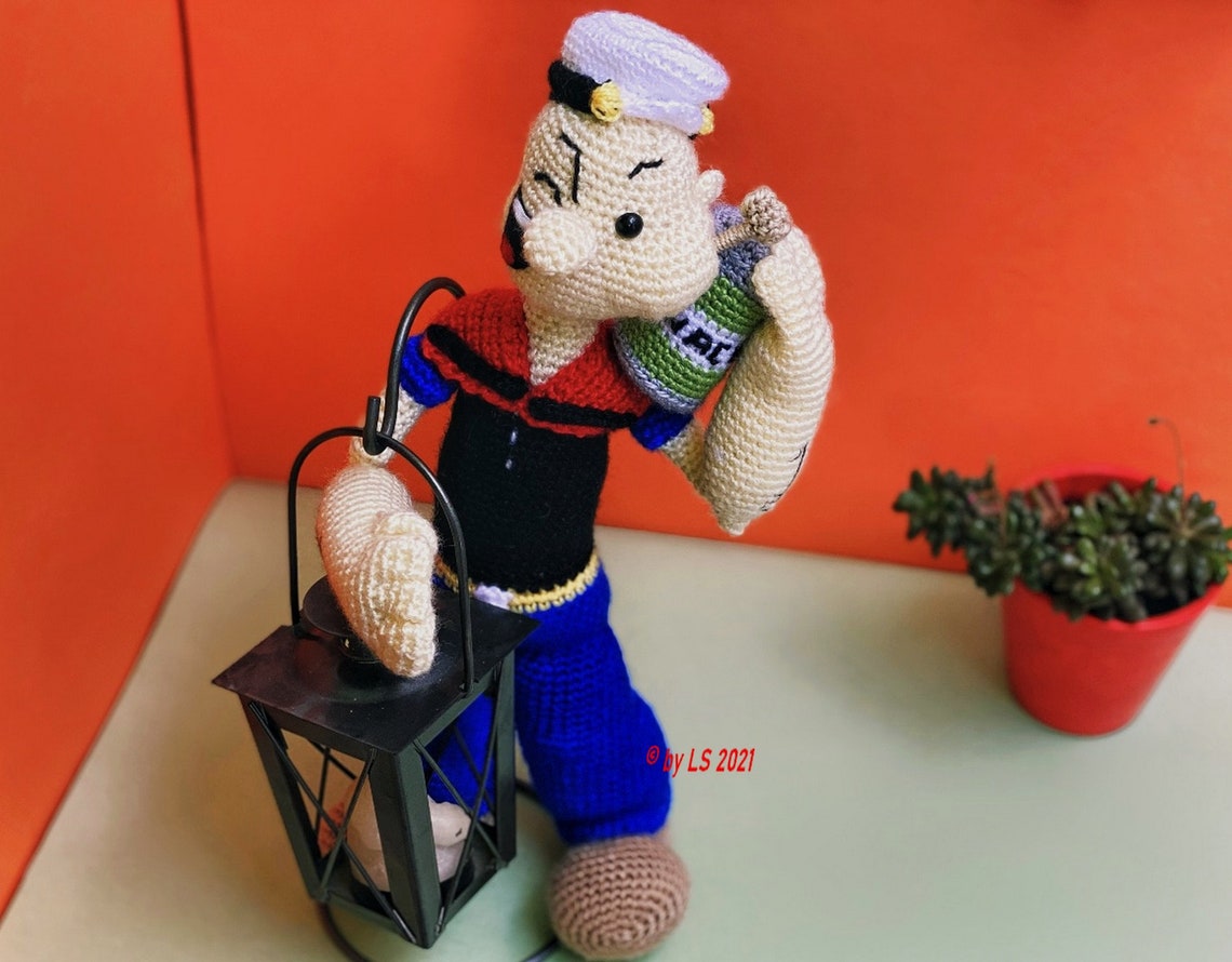 PDF Crochet Pattern Popeye Amigurumi English - German - Spanish - Etsy ...