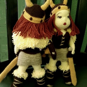 Crochet Pattern Viking Tyra the Strong Amigurumi English - German ...