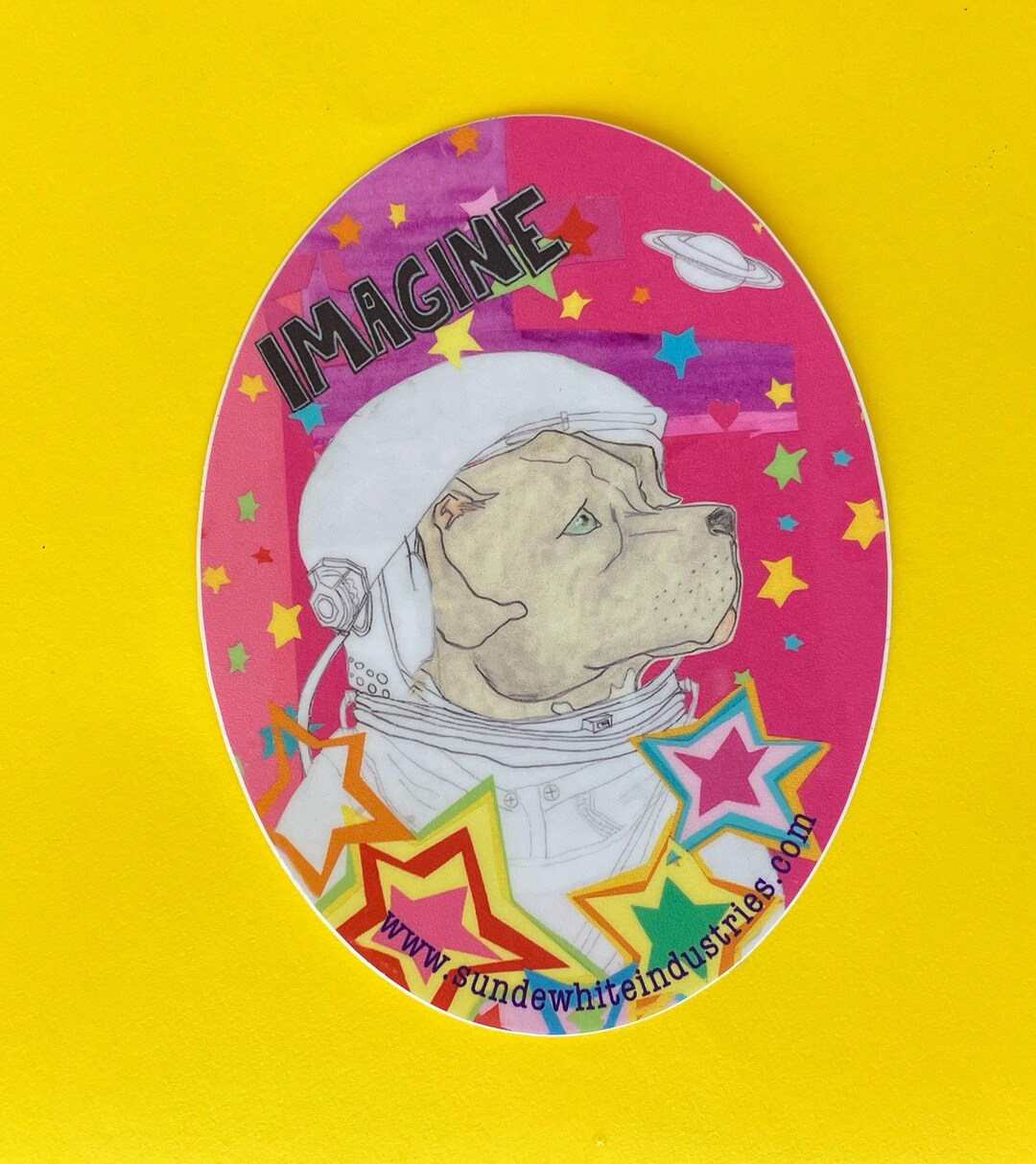 Astro Pitbull Sticker! - Etsy