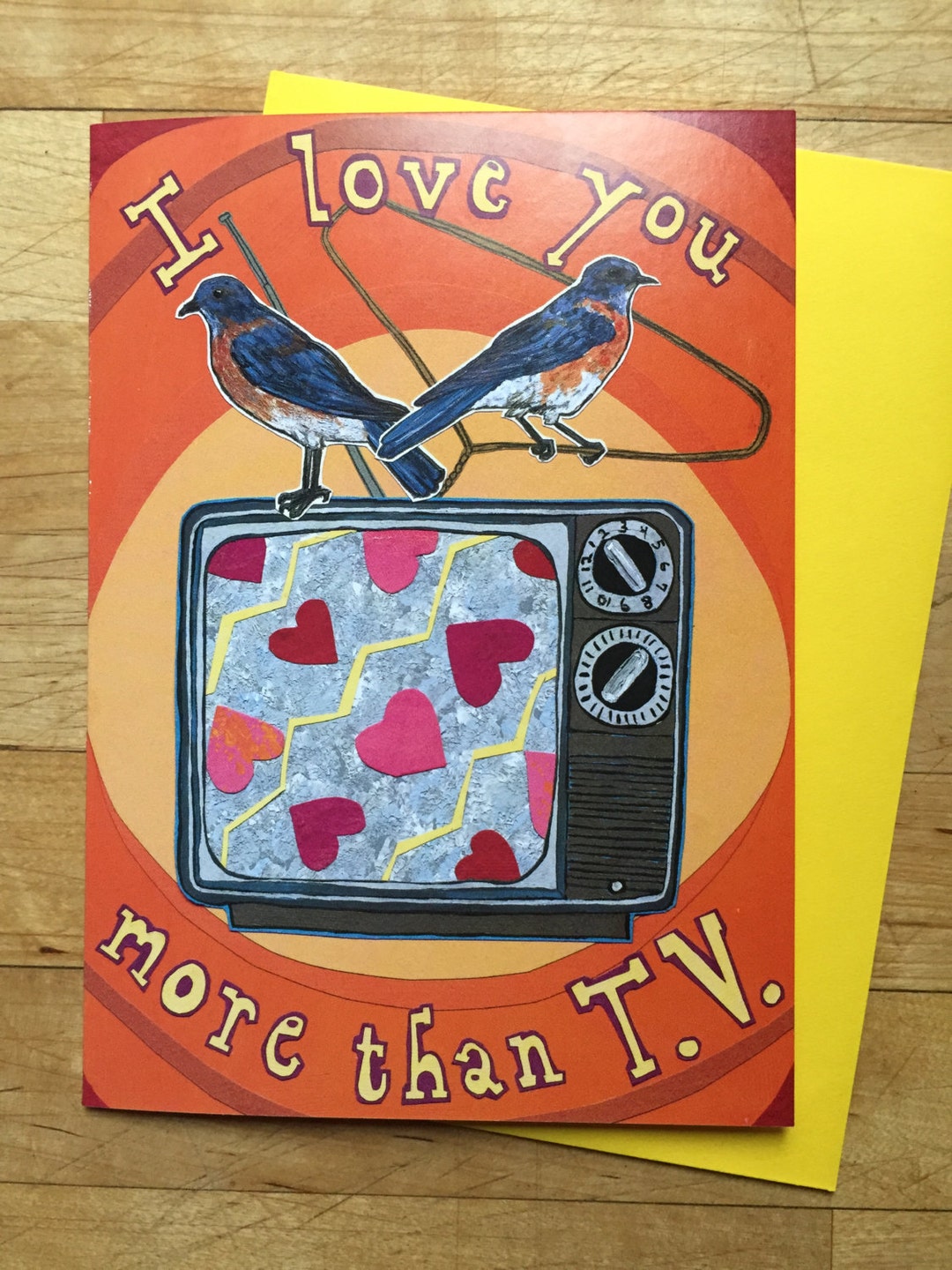 Love TV Card - Etsy