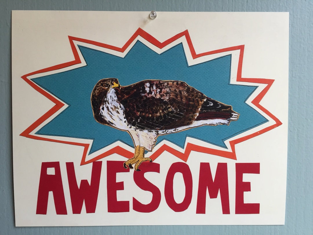 Awesome Hawk Art Print - Etsy