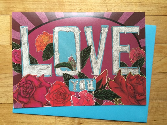 Love Valentines Card | Etsy