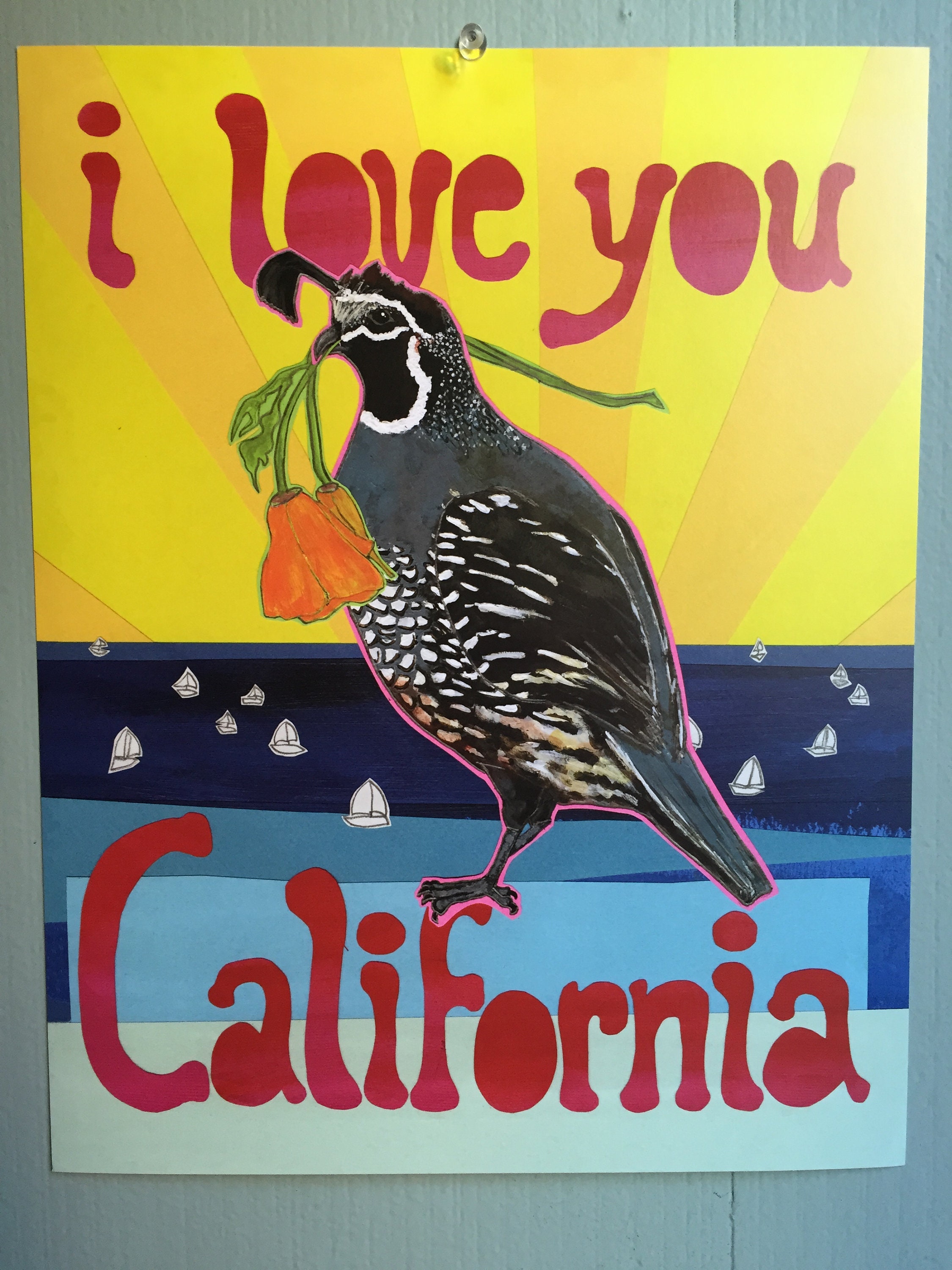 I Love You California Print