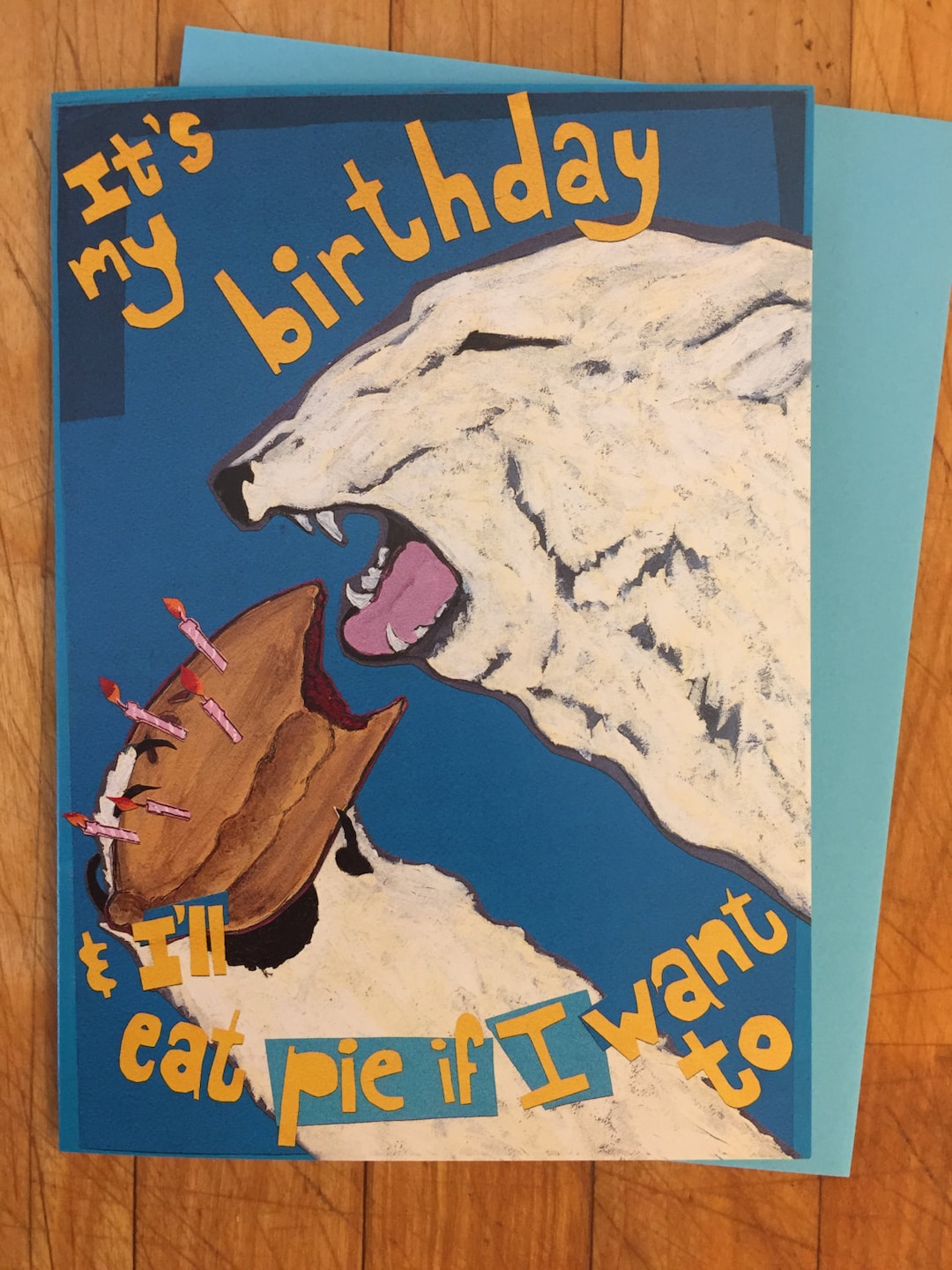 Polar Pie Birthday Card - Etsy