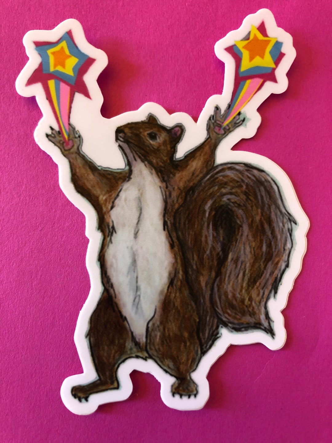 Magical Squirrel Sticker - Etsy
