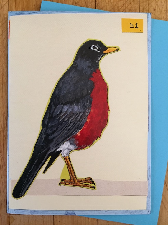Hi Robin Card | Etsy
