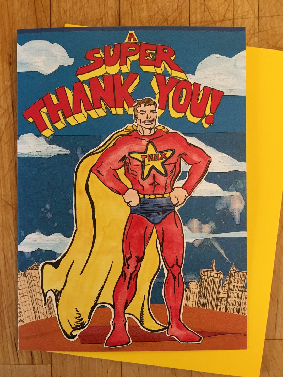 Super Thanks Card - Etsy