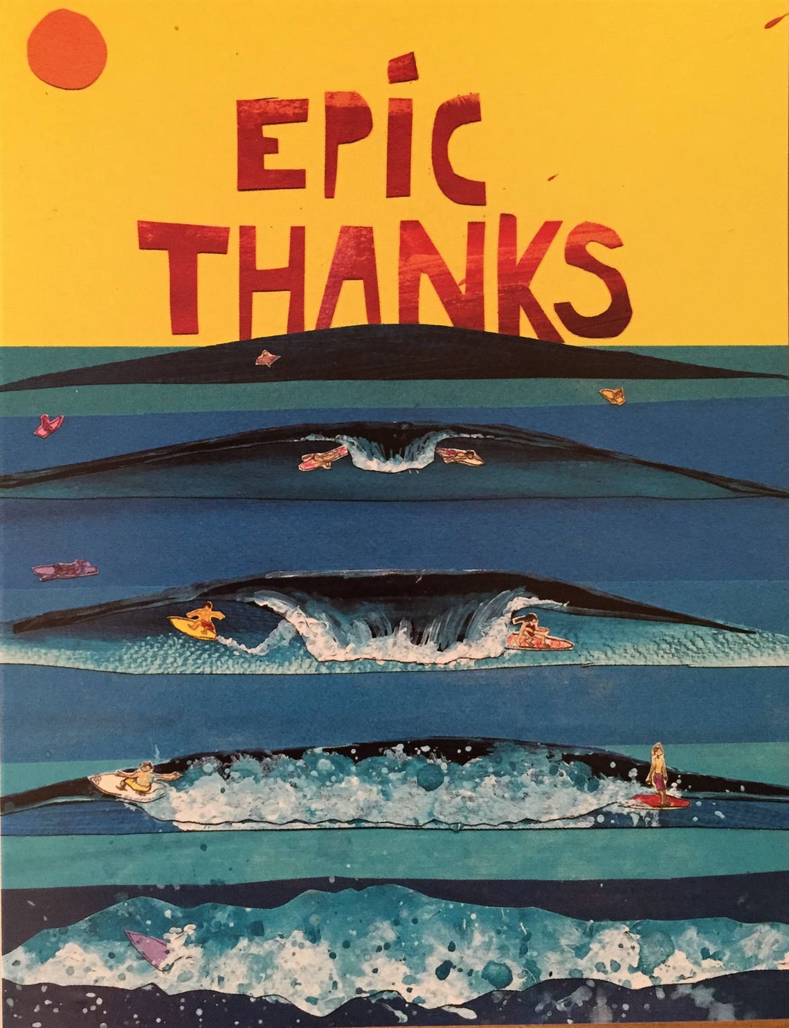 Epic Thanks Surf Boxed Thank You Cards - Etsy