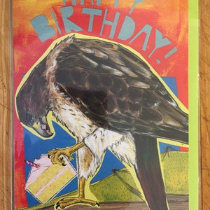 Red Tail Hawk Birthday Card - Etsy