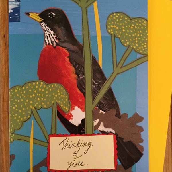 Thinking of You Robin Cards - Etsy