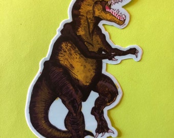 T-rex Sticker Blue - Etsy