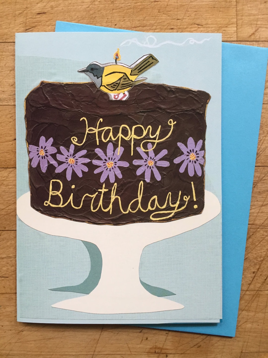 Birthday Cake Card - Etsy