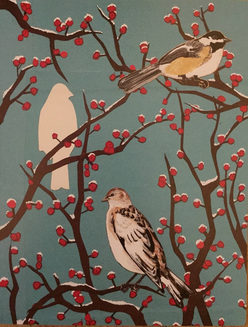 Winter Birds Boxed Holiday Cards - Etsy