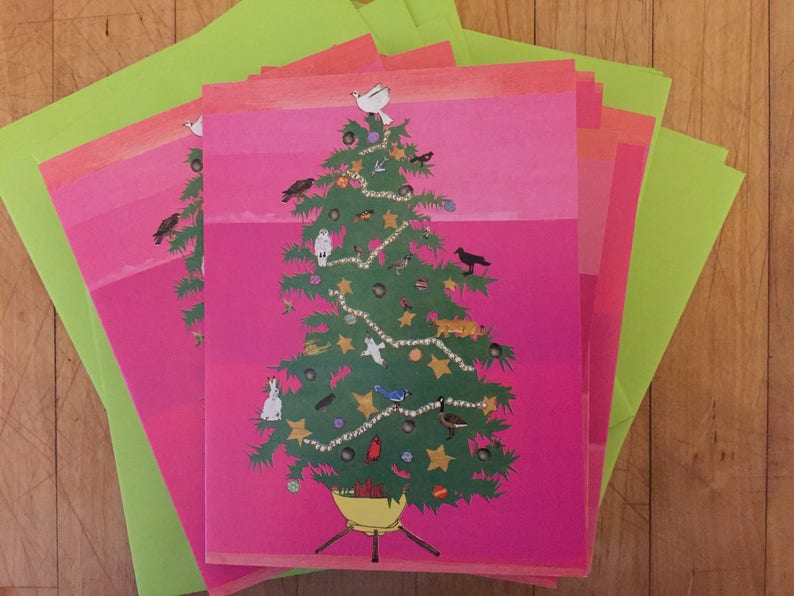 Christmas Tree Boxed Cards - Etsy