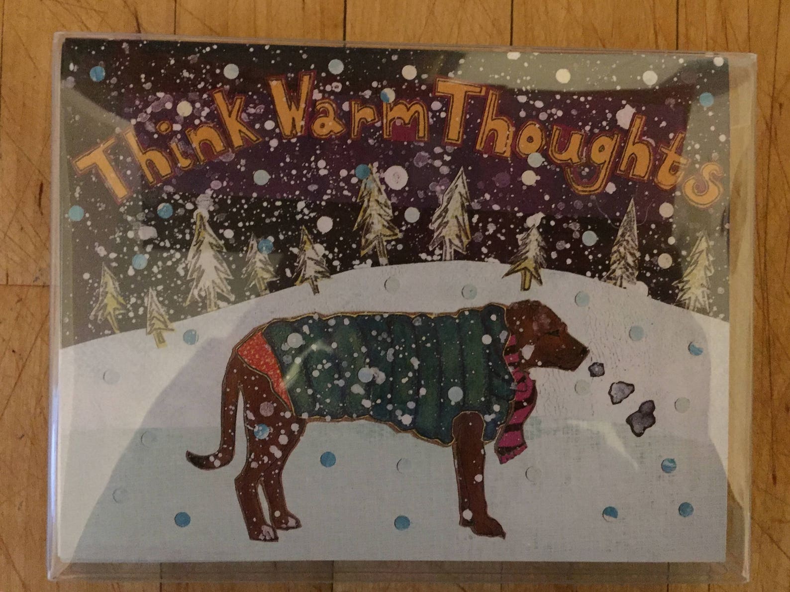 Think Warm Thoughts Dog Boxed Cards - Etsy