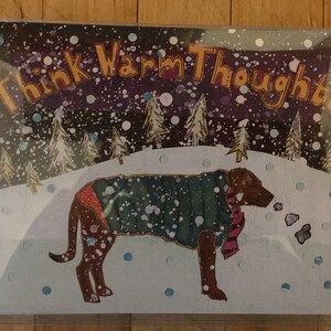 Think Warm Thoughts Dog Boxed Cards - Etsy