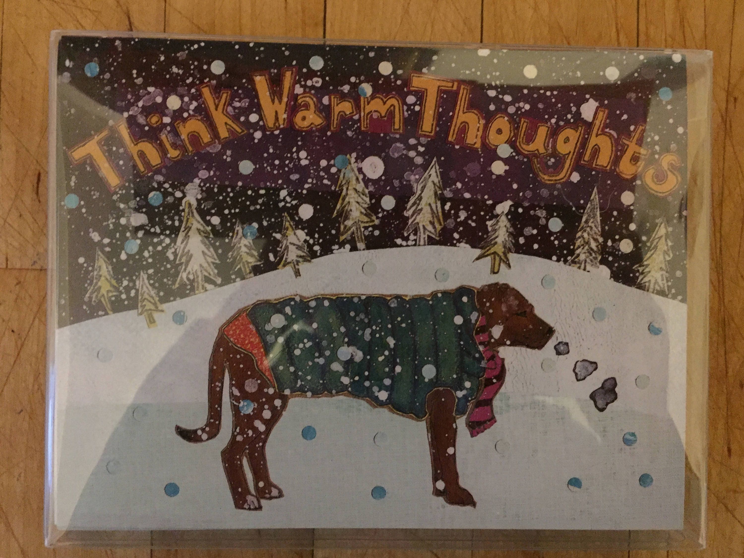 Think Warm Thoughts Dog Boxed Cards | Etsy