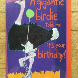 Ostrich Birthday Card - Etsy