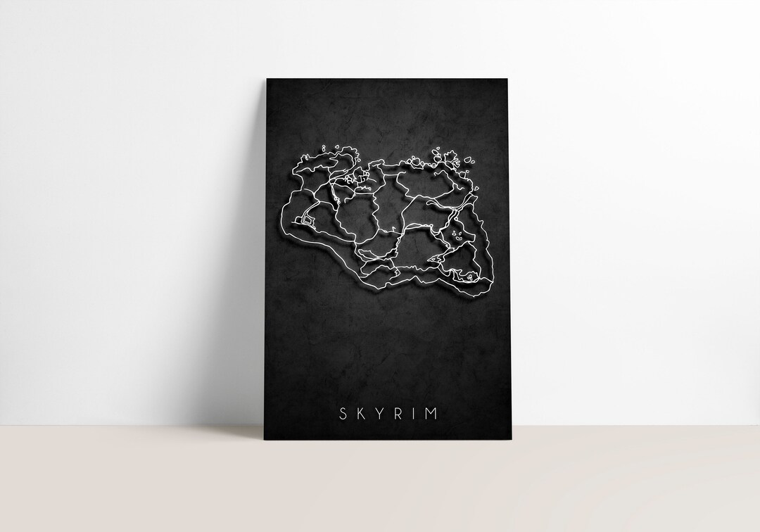 MAP: Skyrim Fan Art Poster - Etsy