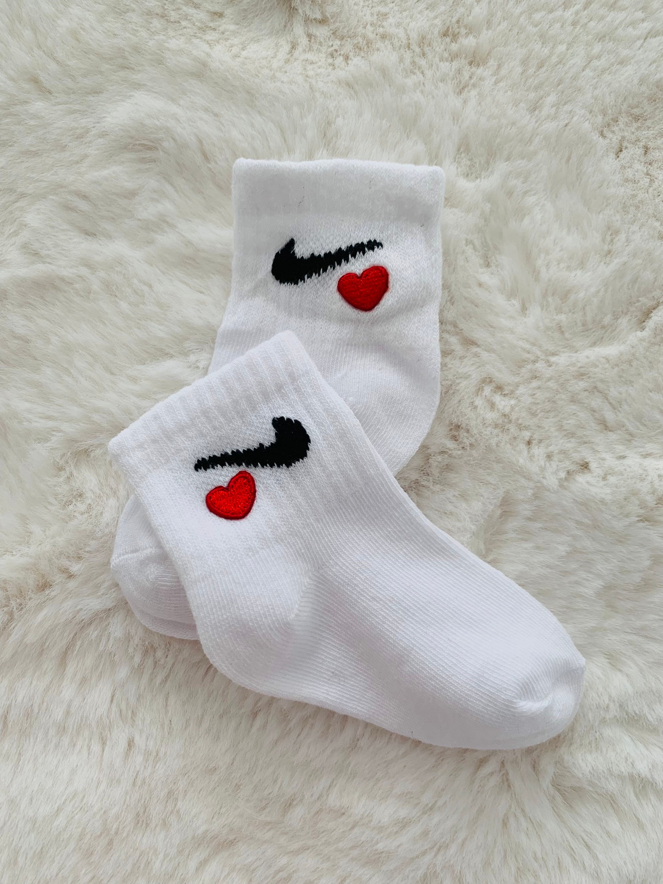 Nike Toddler Socks Hearts Nike Baby Socks Nike Kids Socks - Etsy