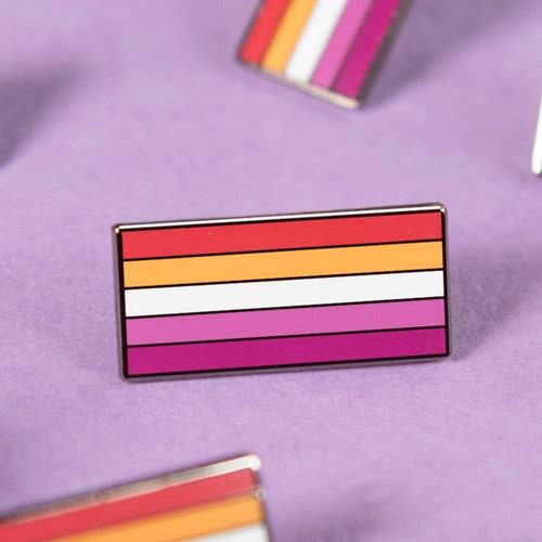 Community Lesbian Flag Pin Subtle Pride Accessory LGBT | Etsy