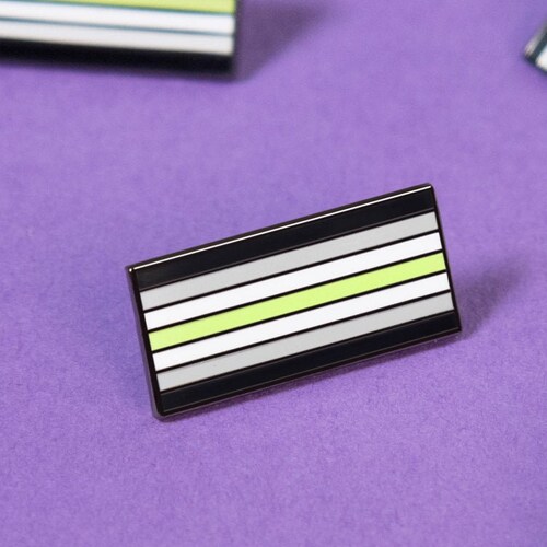 Agender Pride Flag Enamel Lapel Pin - Etsy
