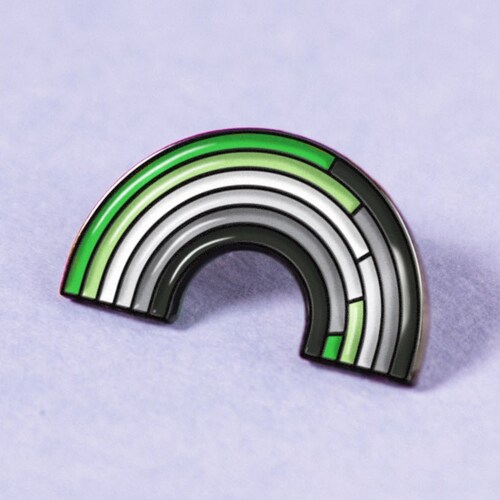 Aroace Rainbow Pin Aro Pride Accessory Badge Aromantic - Etsy
