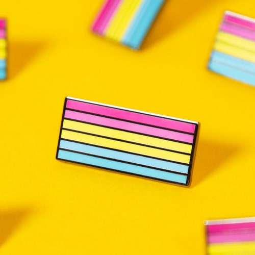 Pansexual Rod Pin Subtle Pride Accessory LGBT Enamel Pan - Etsy