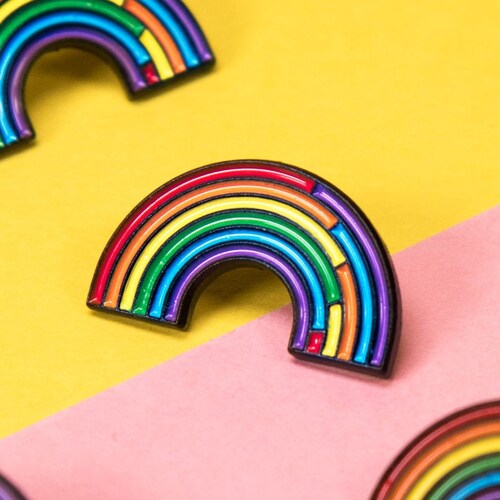 Inclusive Rainbow Rod Pin Subtle Pride Badge LGBT Lesbian - Etsy