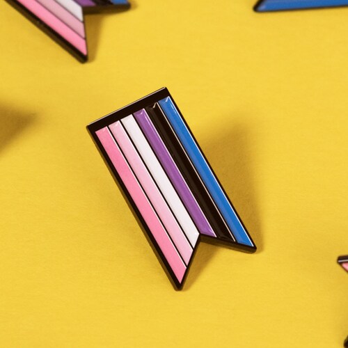 Genderfluid Ribbon Pin Nonbinary Genderflux Genderqueer - Etsy Singapore