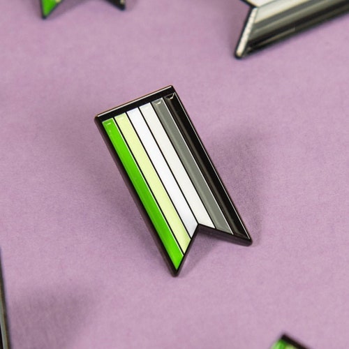 Demiromantic Flag Pin Asexual Pride Accessory Enamel Badge - Etsy