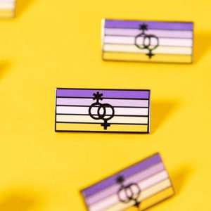 Trixic Flag Pin — Orbisian Pride Enamel Badge NBLW Nonbinary Enby ...