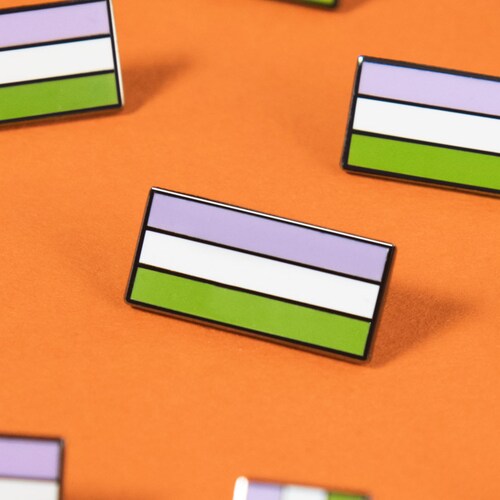 Genderqueer Flag Pin Bigender Pride Enamel Badge Subtle - Etsy Singapore