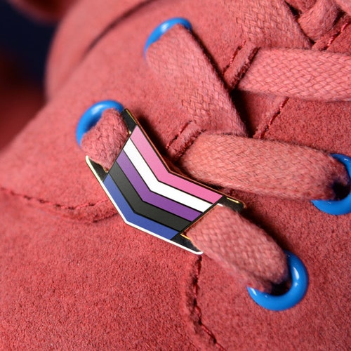 Non-binary Lace Locks Subtle Pride Shoelace Shoe Charm - Etsy