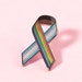 Rainbow Cancer Awareness Ribbon Pin — Charity LGBT Lapel Badge Survivor ...