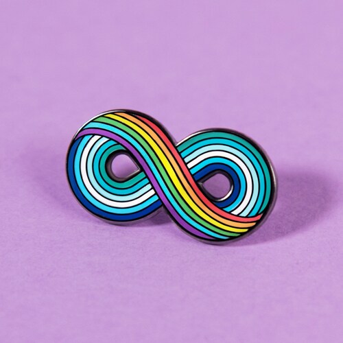 Infinitely Rainbow Pin Subtle Gay Pride Ally LGBT Infinity - Etsy