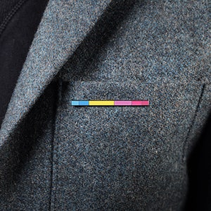 Pansexual Rod Pin — Subtle Pride Accessory LGBT Enamel Pan Omni ...