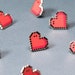 Gold-plated Pixel Heart Pin — Gamer Enamel Badge Design Wedding ...