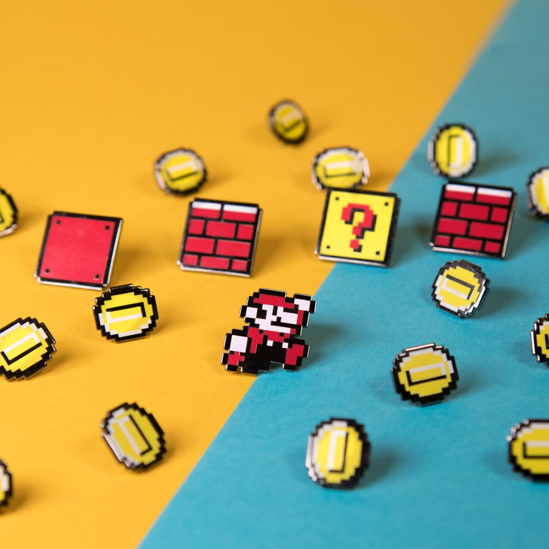 Pixel Art Pins - Etsy