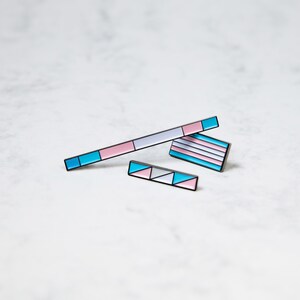 Transgender Ribbon Pin — Subtle Pride Flag Accessory Enamel LGBT ...